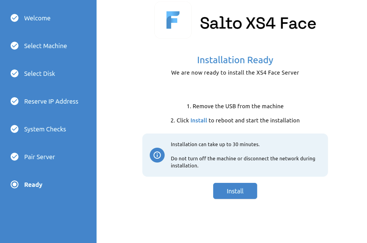 How to install XS4 Face Server software on a machine | Salto Support